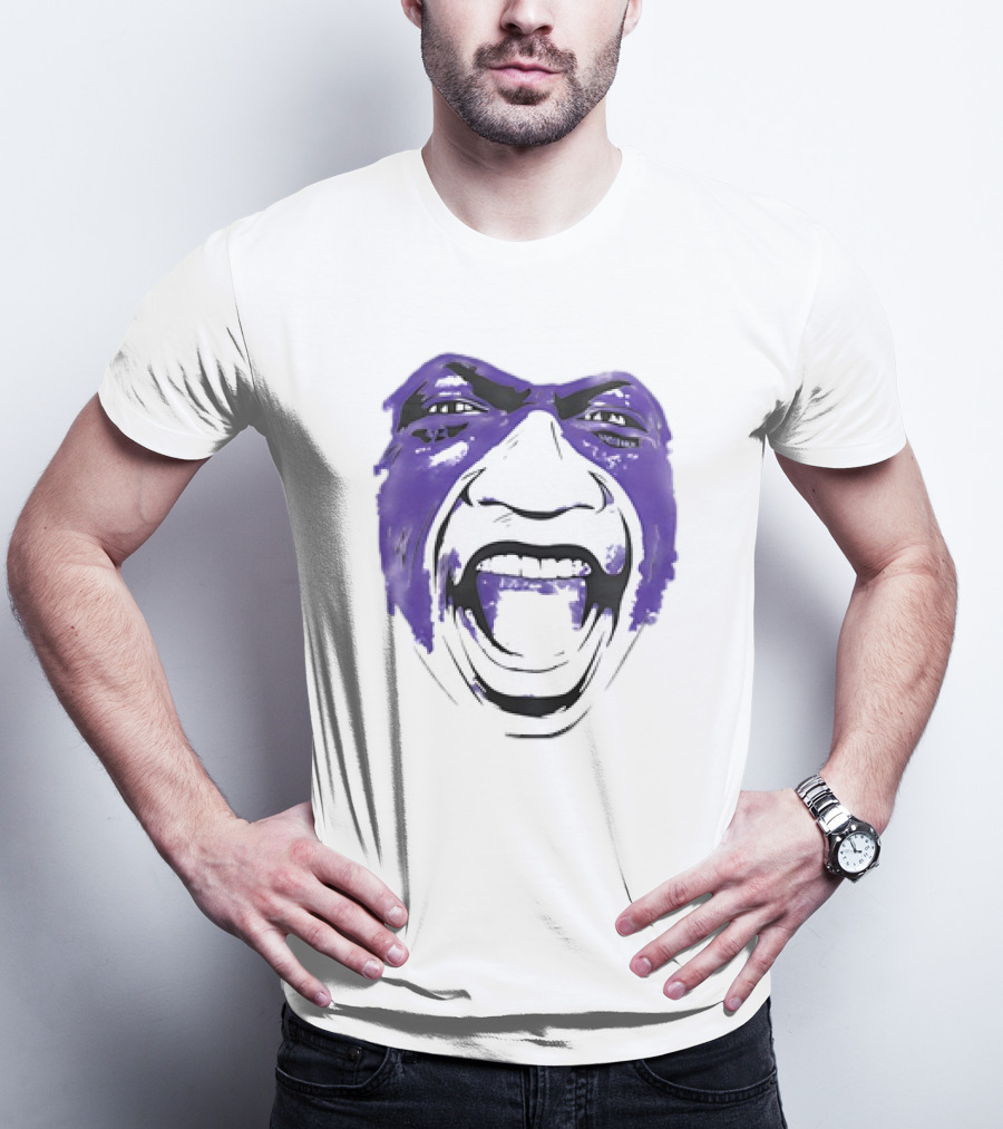 John Randle Minnesota Vikings Face Paint Scream T-Shirt