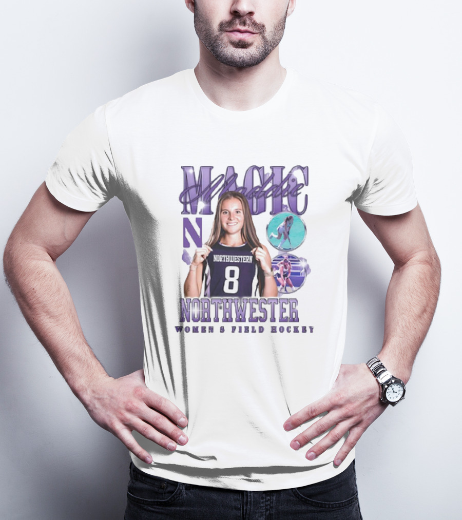 Maddie Magic Northwestern Women’s Field Hockey 8 90s T-Shirt