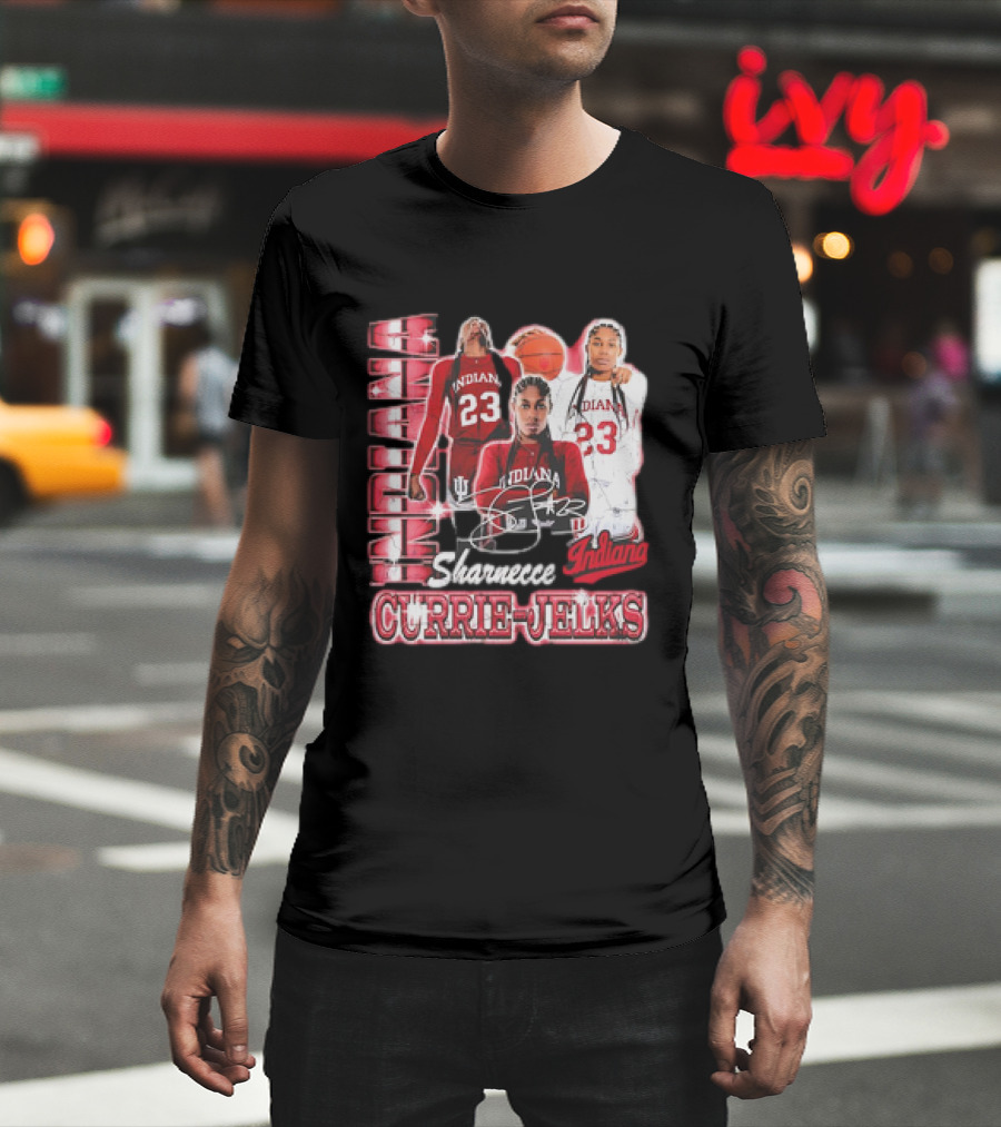 Sharnecce Currie-Jelks Indiana Hoosiers Basketball 23 Red Jersey 90s T-Shirt
