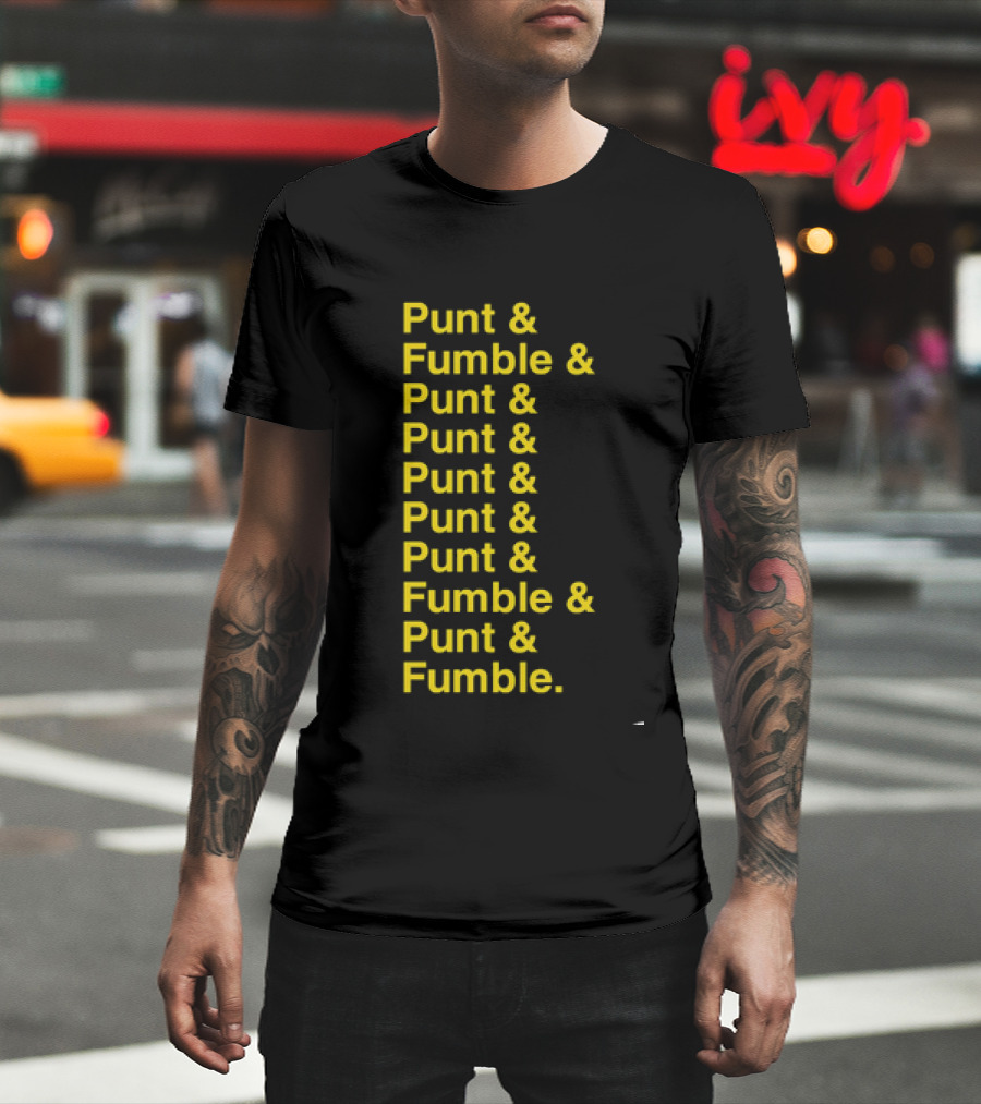 Iowa At Penn State Game Punt And Fumble Commemorative T-Shirt