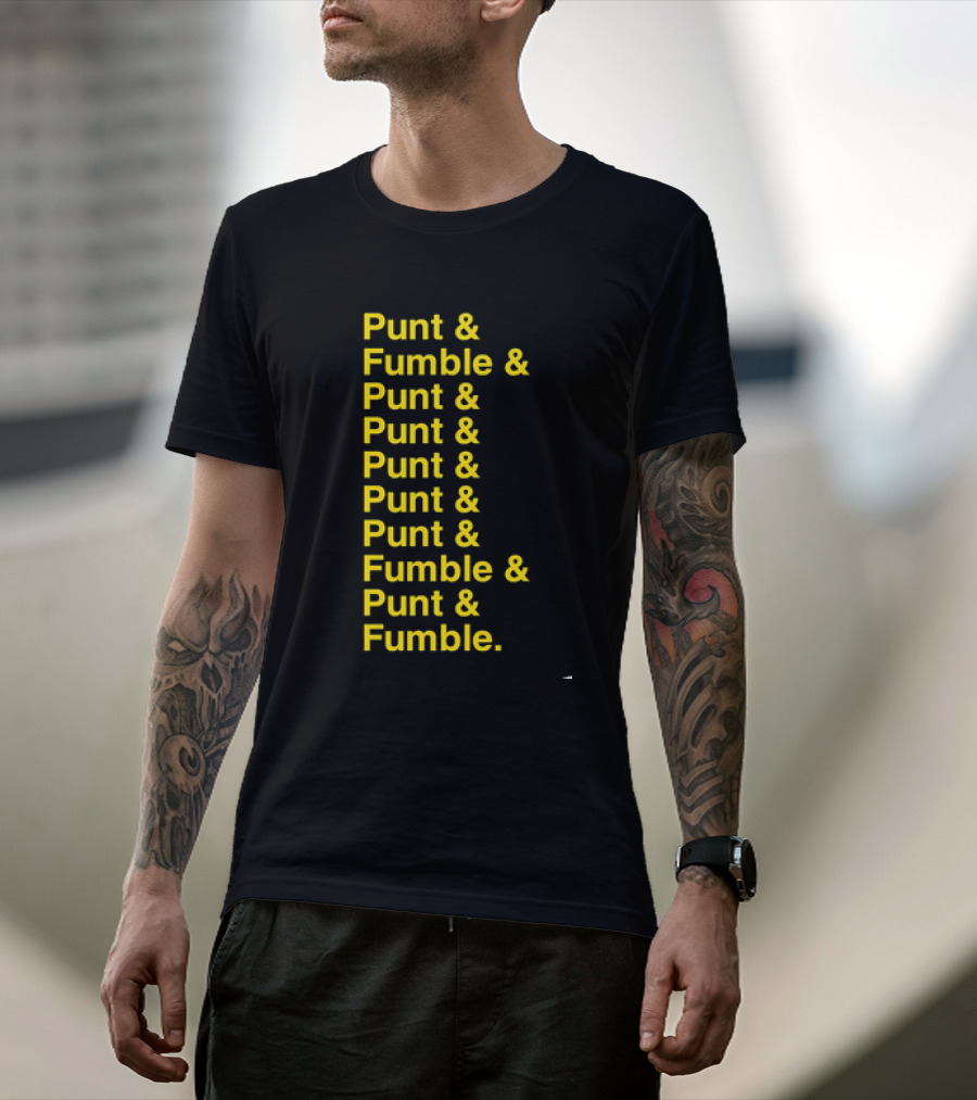 Iowa At Penn State Game Punt And Fumble Commemorative T-Shirt