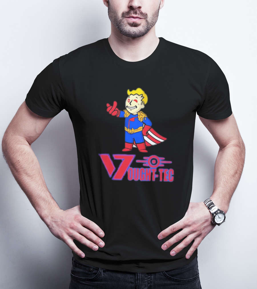 Vought Tec Homelander Vault Boy Crossover Image T-Shirt