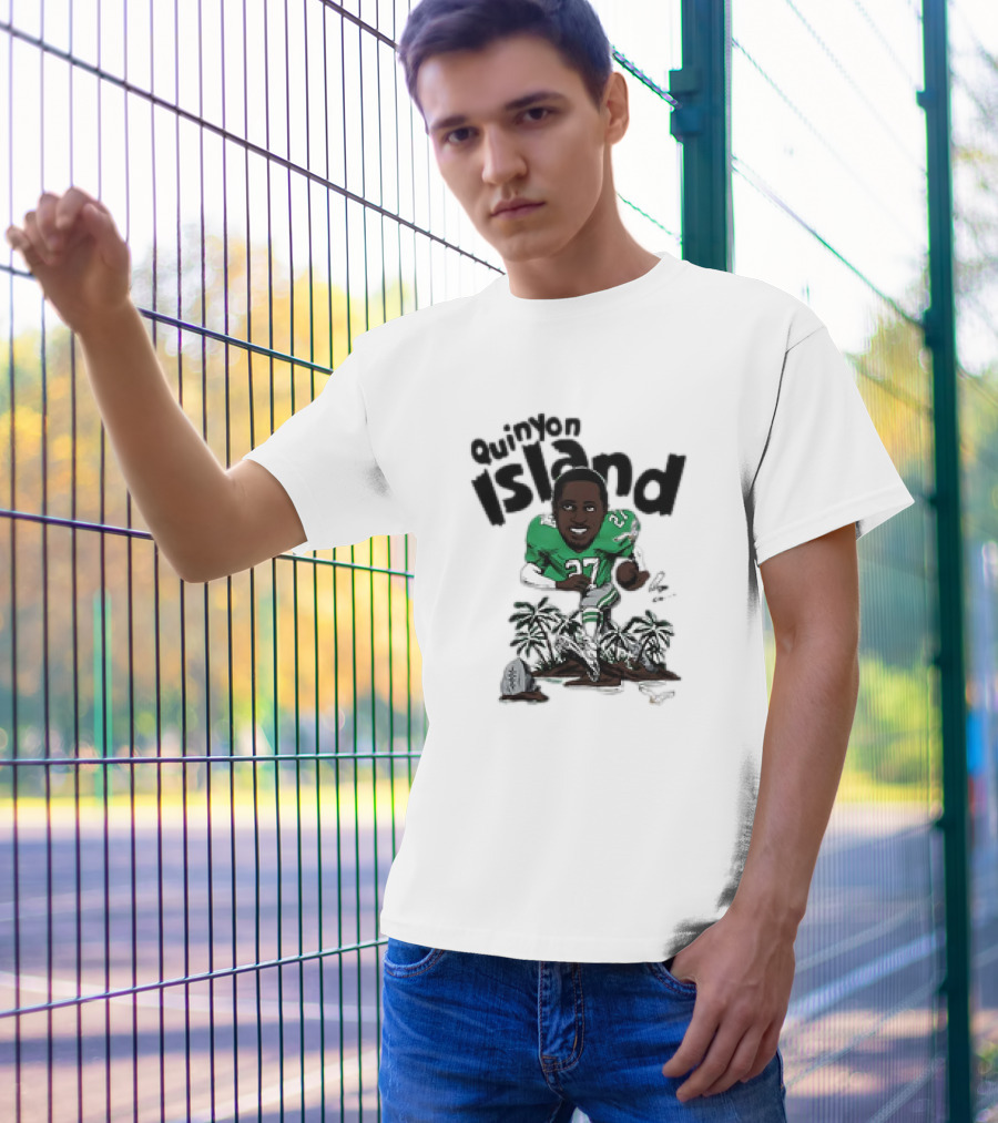 Quinyon Island Philadelphia Eagles Caricature T-Shirt
