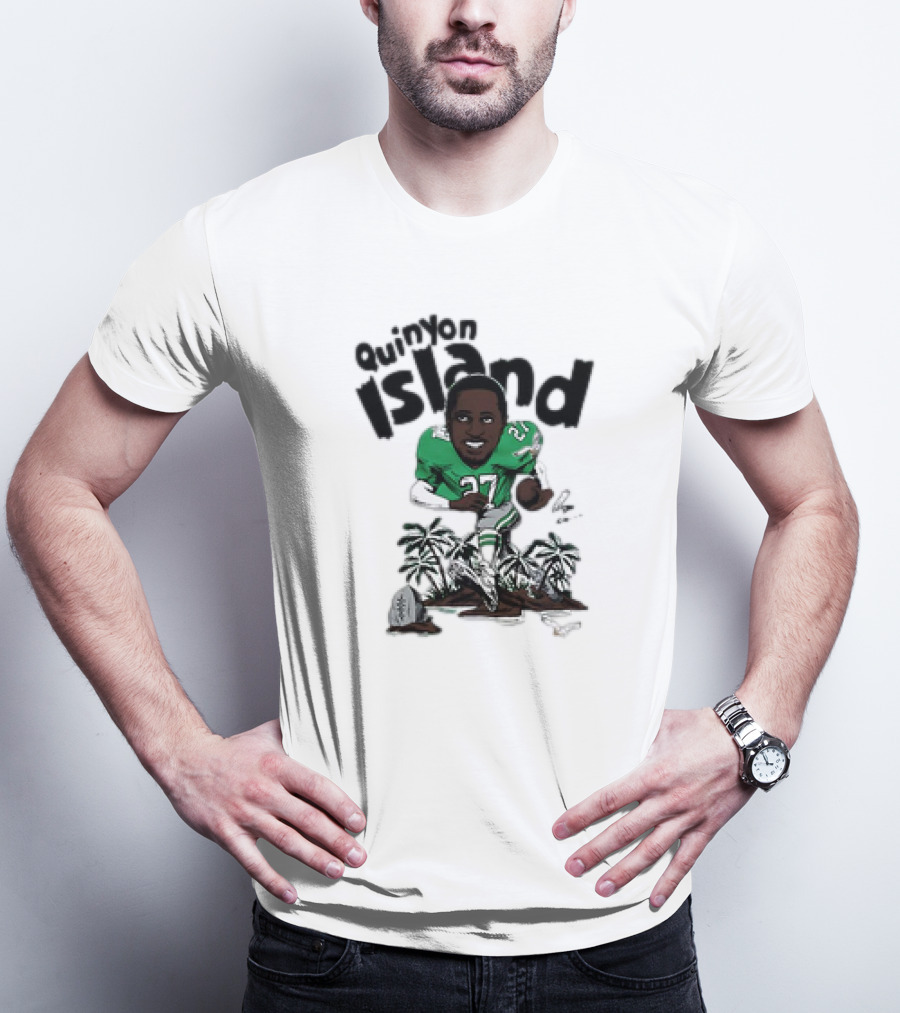 Quinyon Island Philadelphia Eagles Caricature T-Shirt