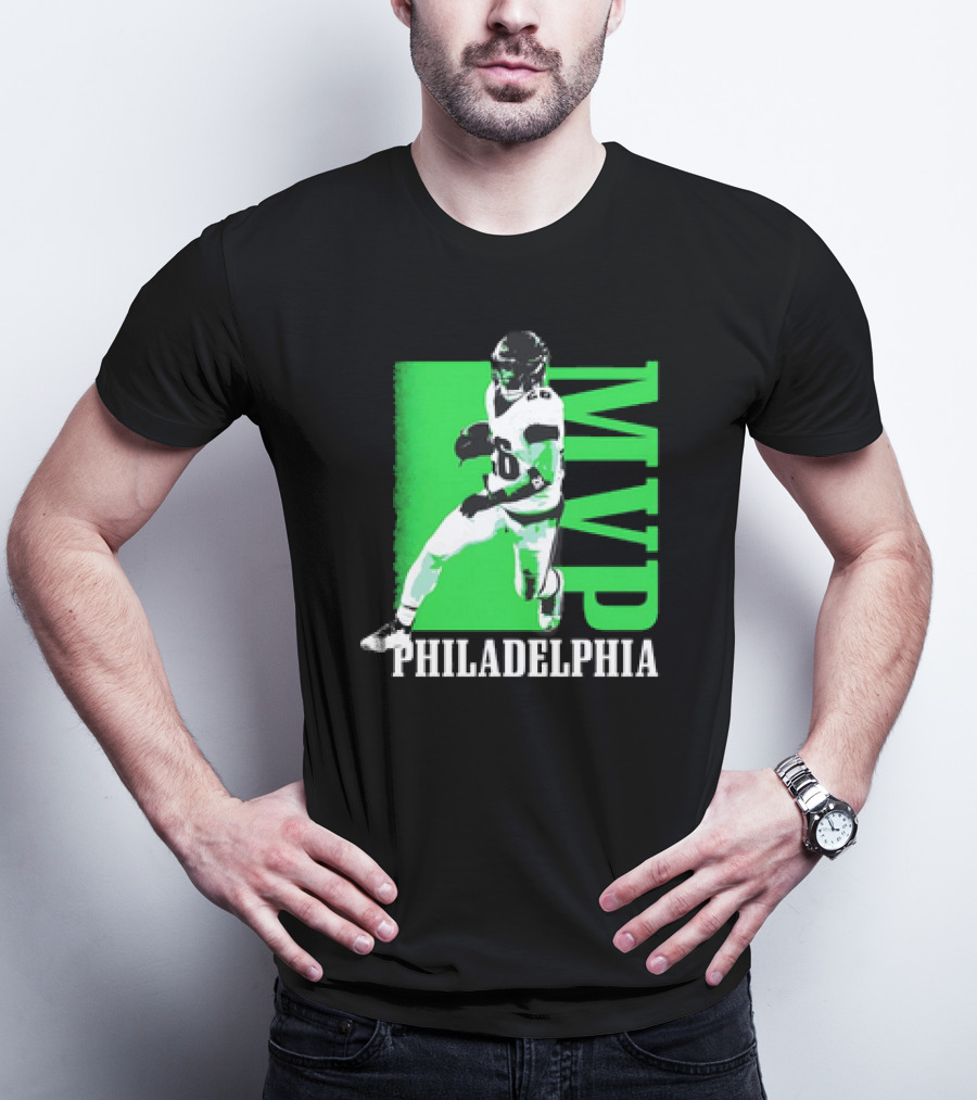 Philadelphia MVP Football Player Green Highlight T-Shirt