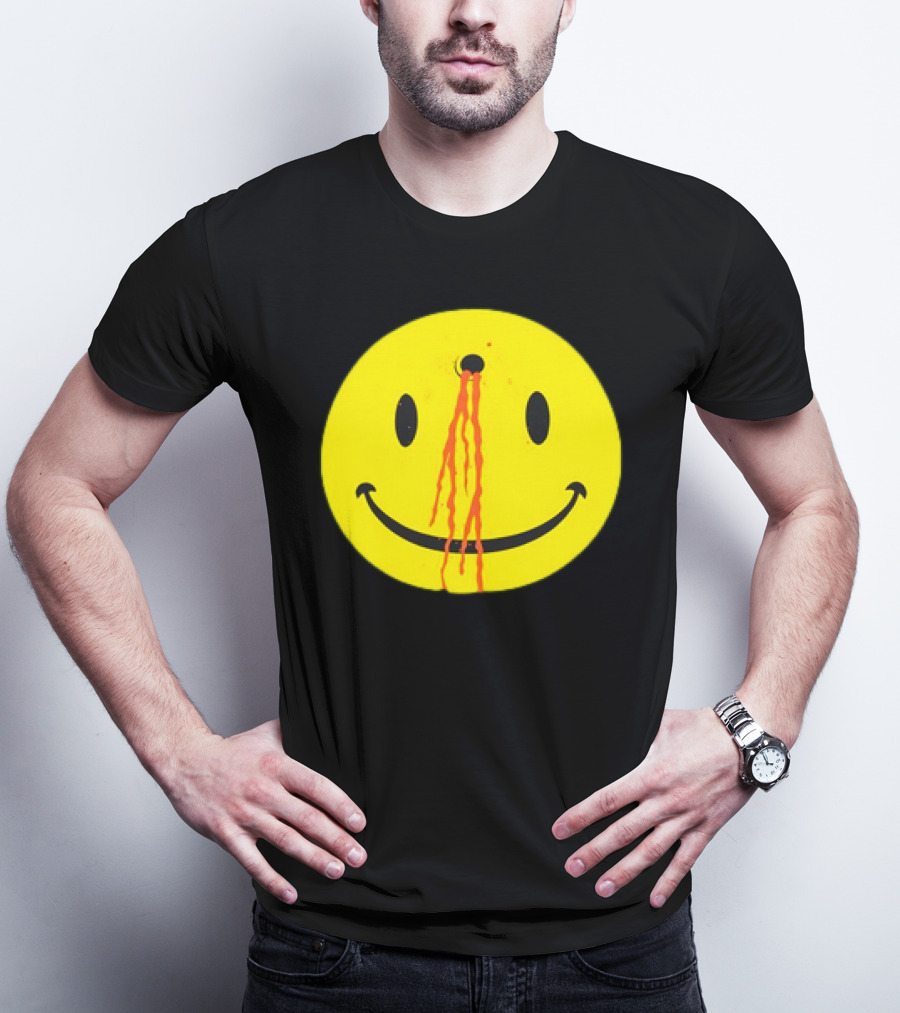 Wild Oats Shot Smiley Face Grunge T-Shirt