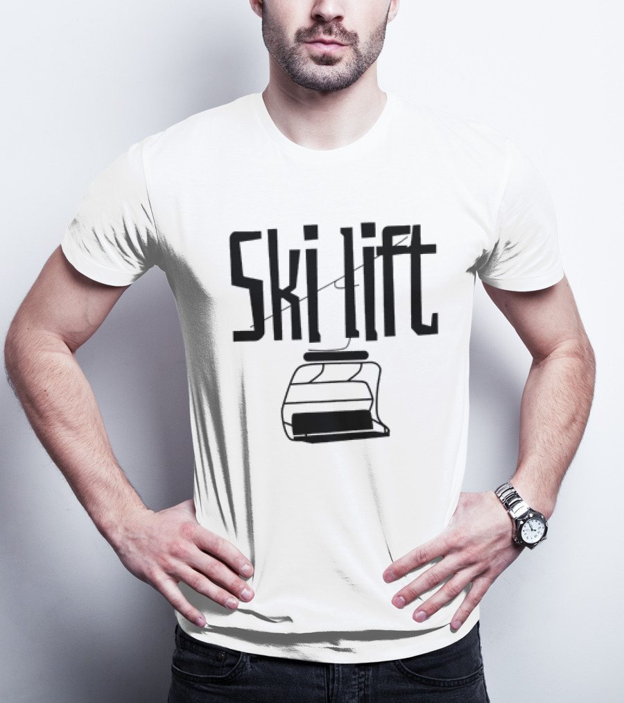 Ski Lift Chair Sketch T-Shirt