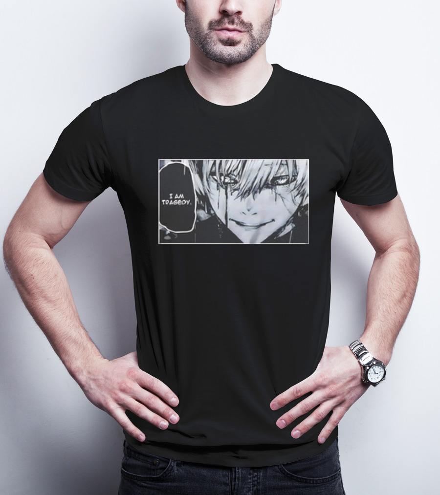 Kaneki Ken I Am Tragedy Manga Panel Anime Tokyo Ghoul T-Shirt