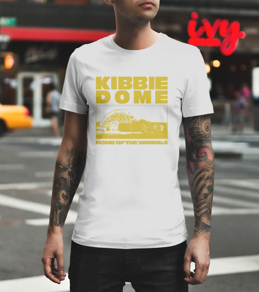 Kibbie Dome Home Of The Vandals Idaho Vintage Newspaper T-Shirt