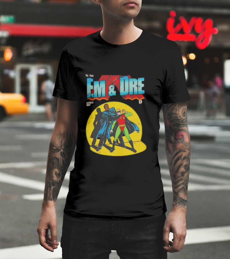 The Real Em And Dre Comic Superheroes Issue One T-Shirt