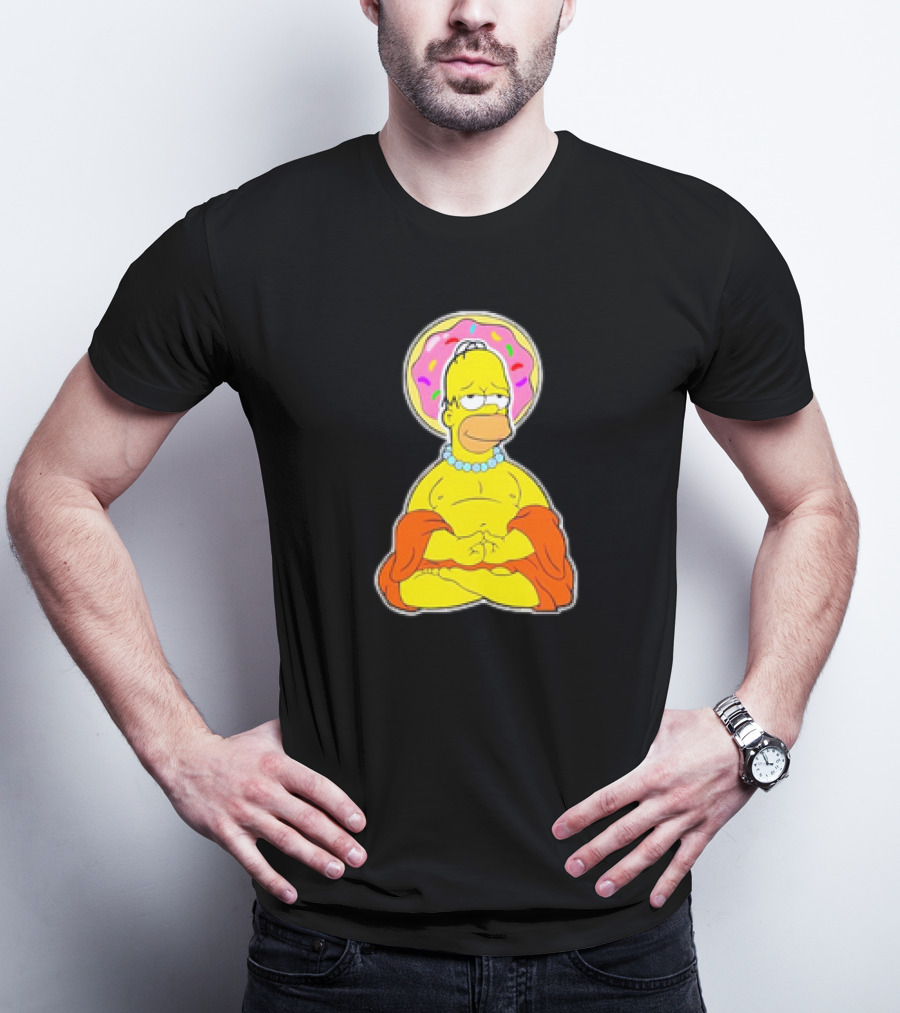 Homer Simpson Doughnut Enlightenment Buddha T-Shirt