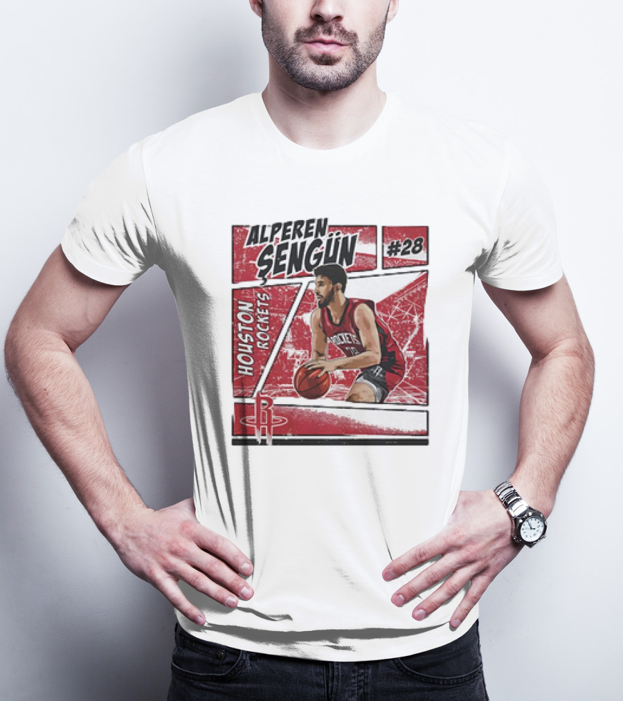 Alperen Sengun #28 Houston Rockets NBA Basketball Comic Vintage T-Shirt