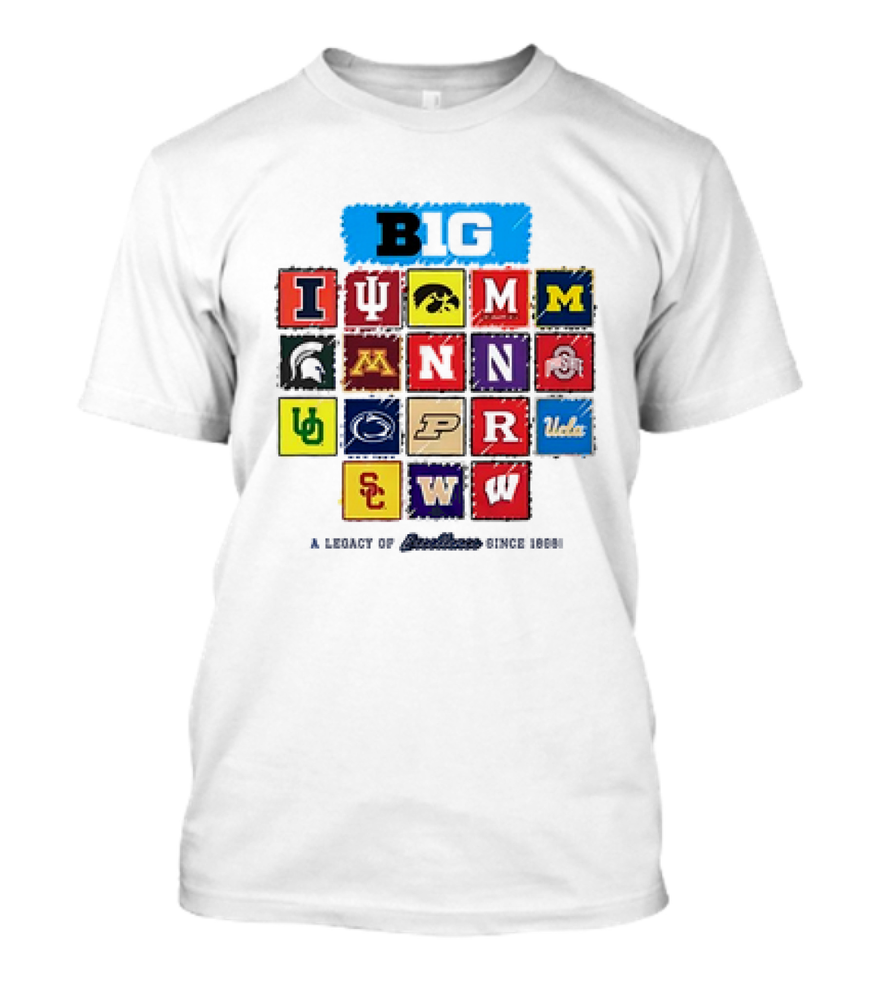 Big Ten Conference Logos Legacy Excellence Since 1888 T-Shirt