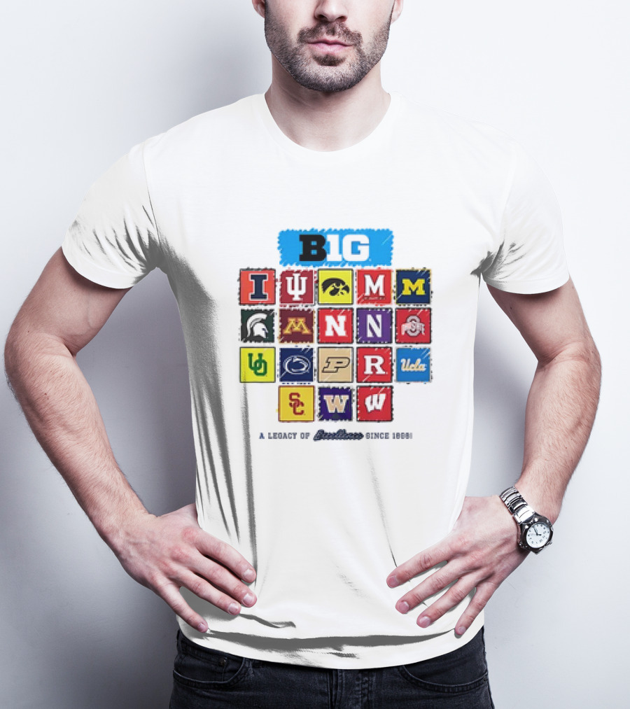 Big Ten Conference Logos Legacy Excellence Since 1888 T-Shirt