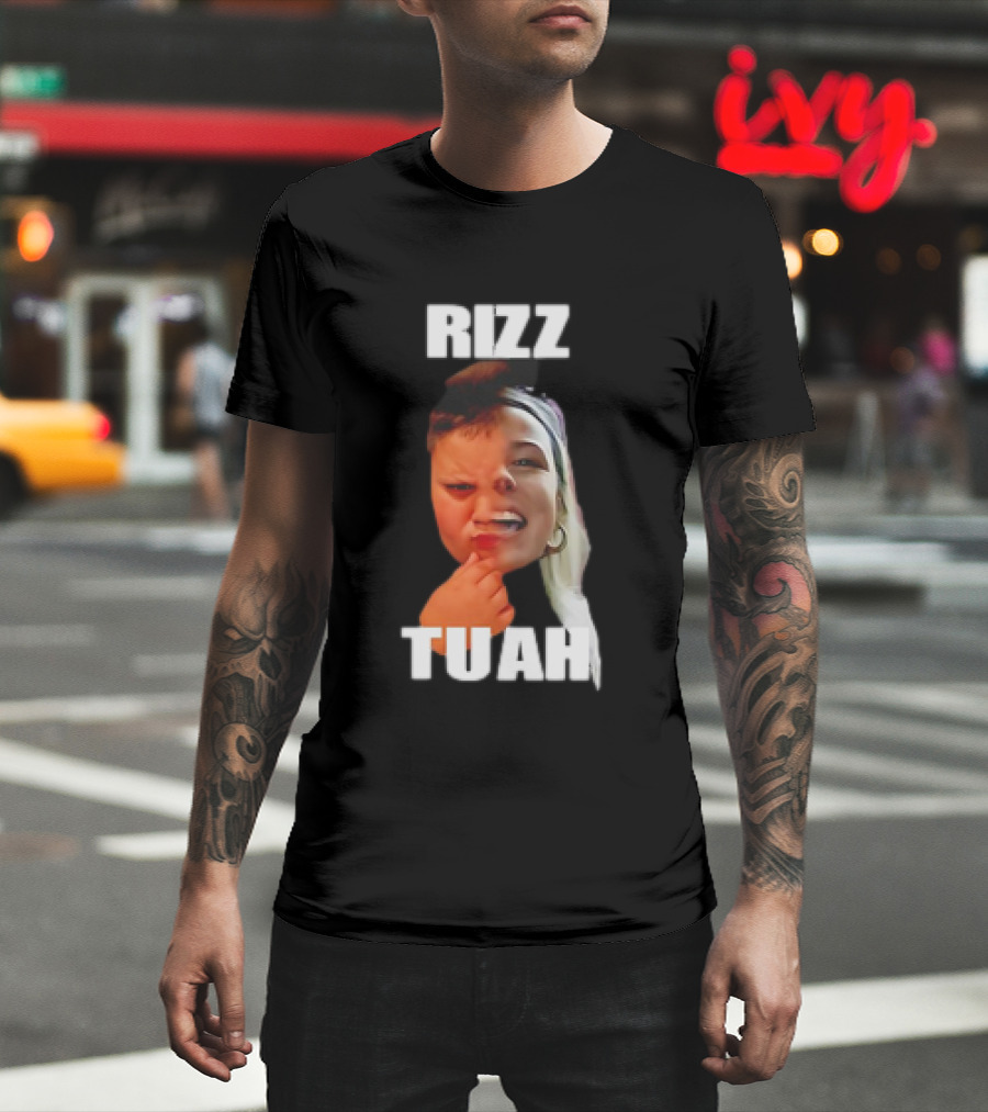 Rizz Tuah Hawk Rizzler Face Mashup T-Shirt