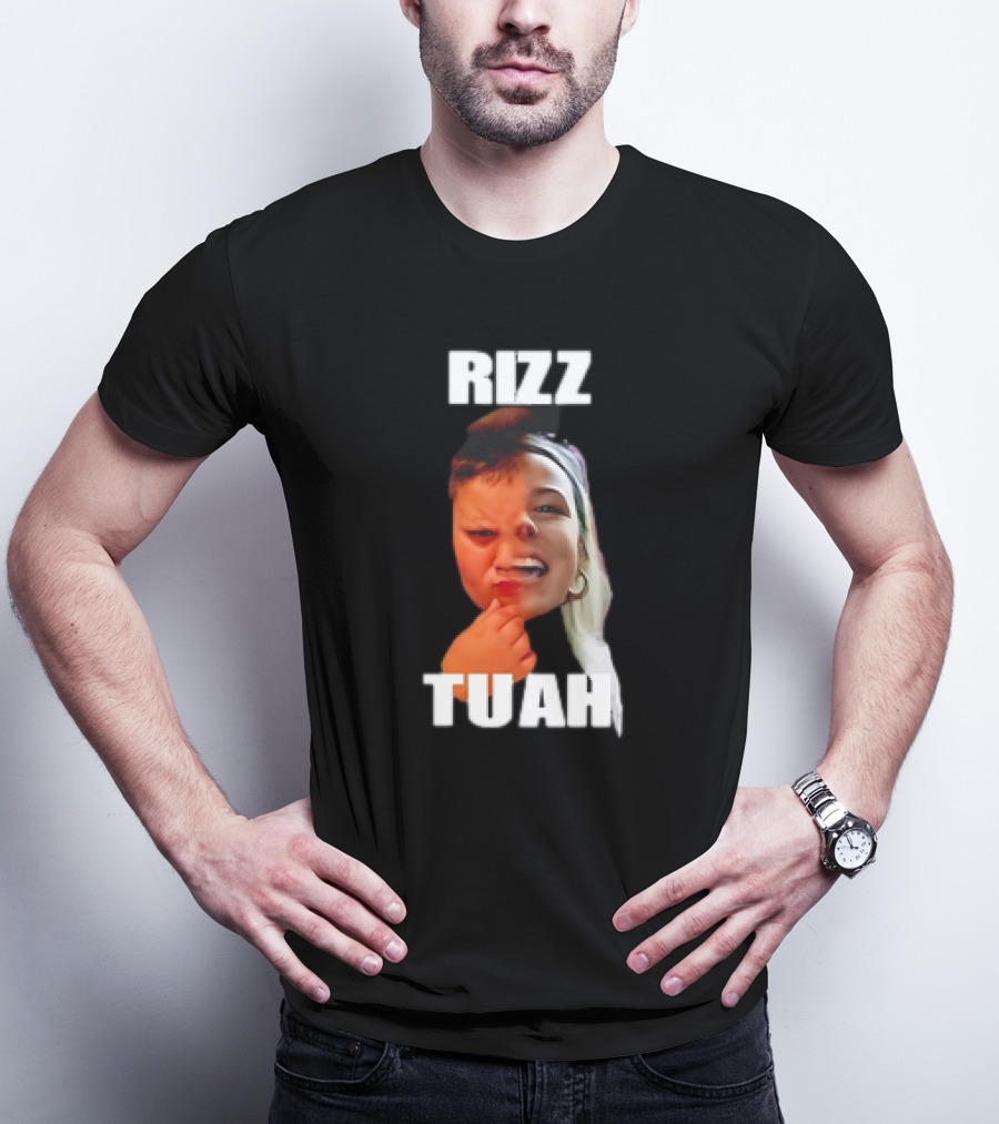 Rizz Tuah Hawk Rizzler Face Mashup T-Shirt