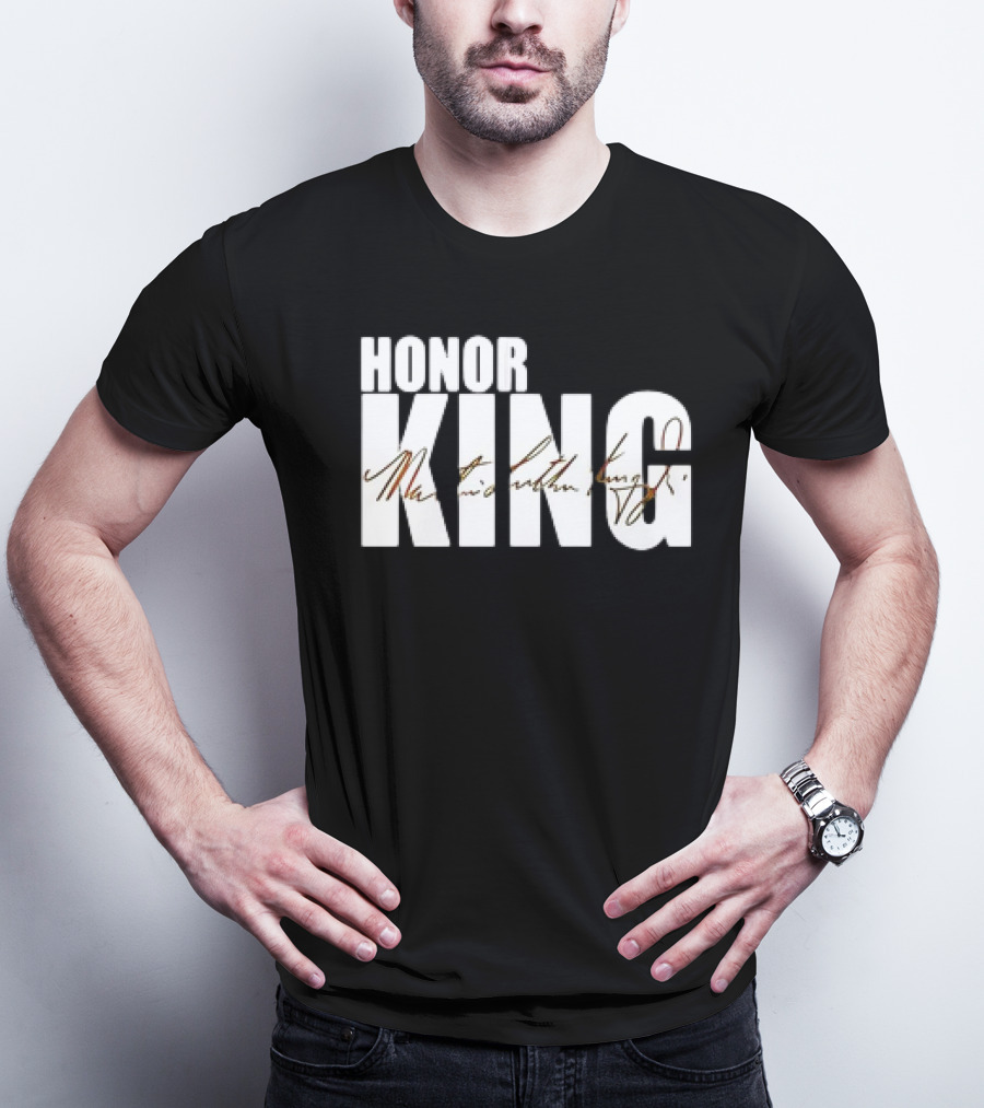 HONOR KING Dallas Mavericks 2025 Martin Luther King Day Signature T-Shirt