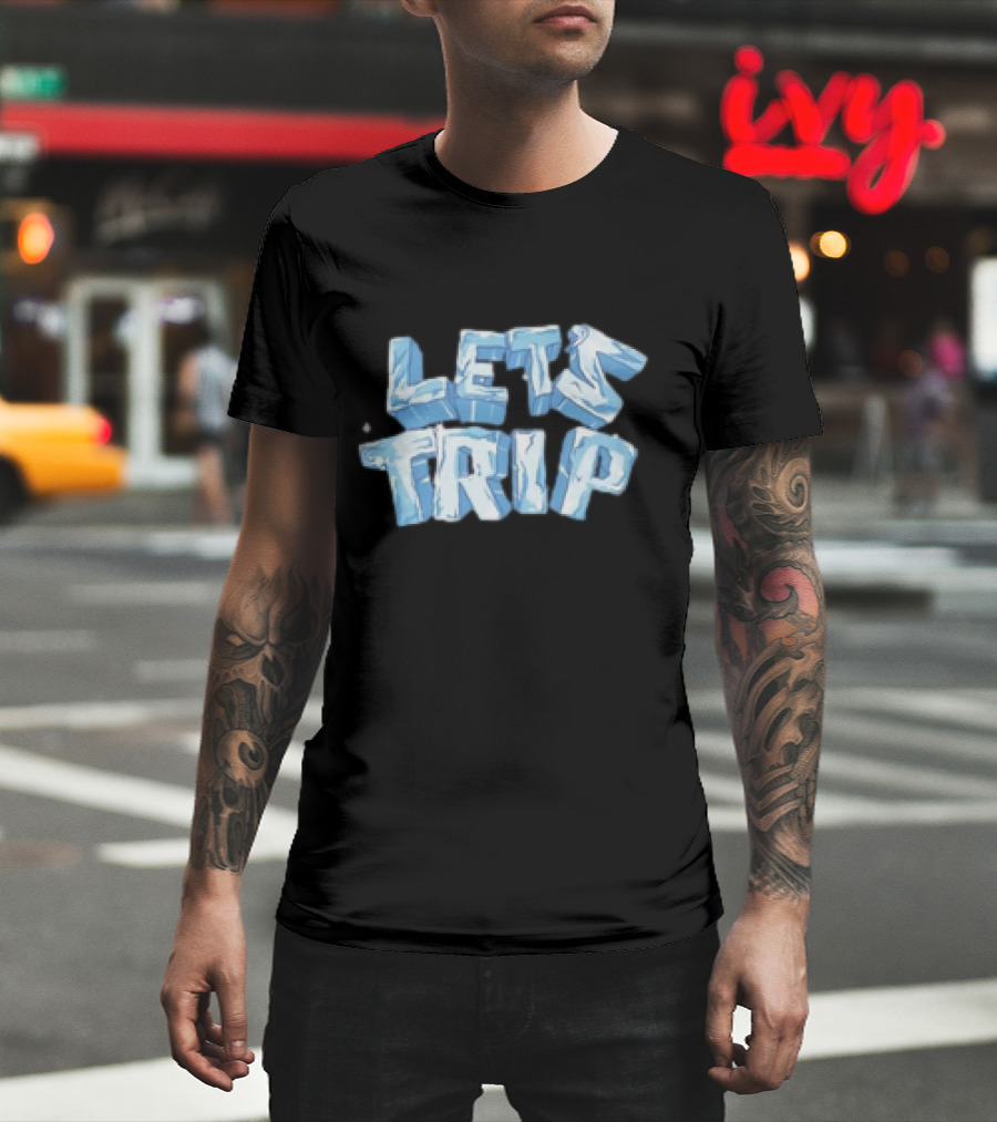 LET'S TRIP ICE BLOCK LETTERING T-Shirt