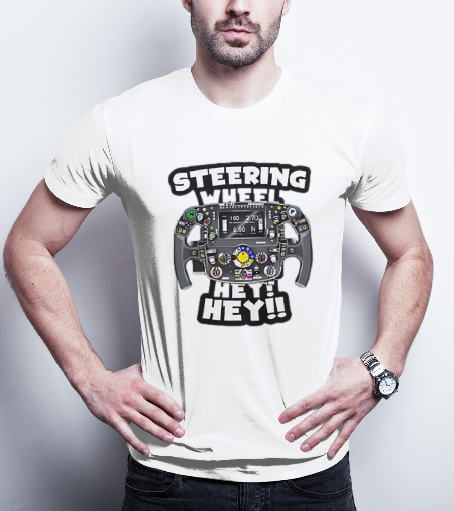 Steering Wheel Hey Kimi Raikkonen T-Shirt