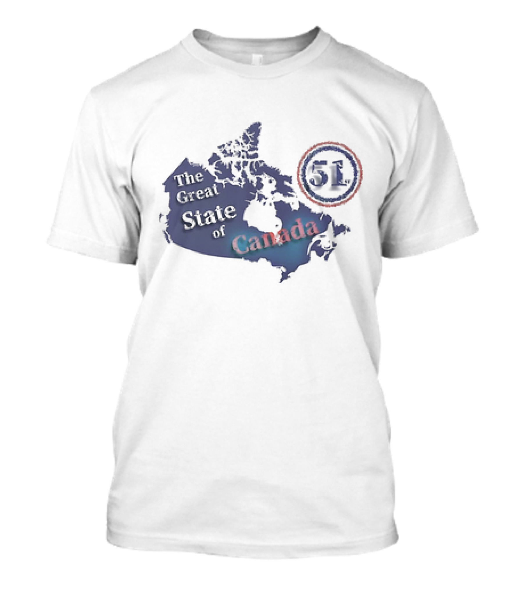 The Great State Of Canada 51st State Map T-Shirt