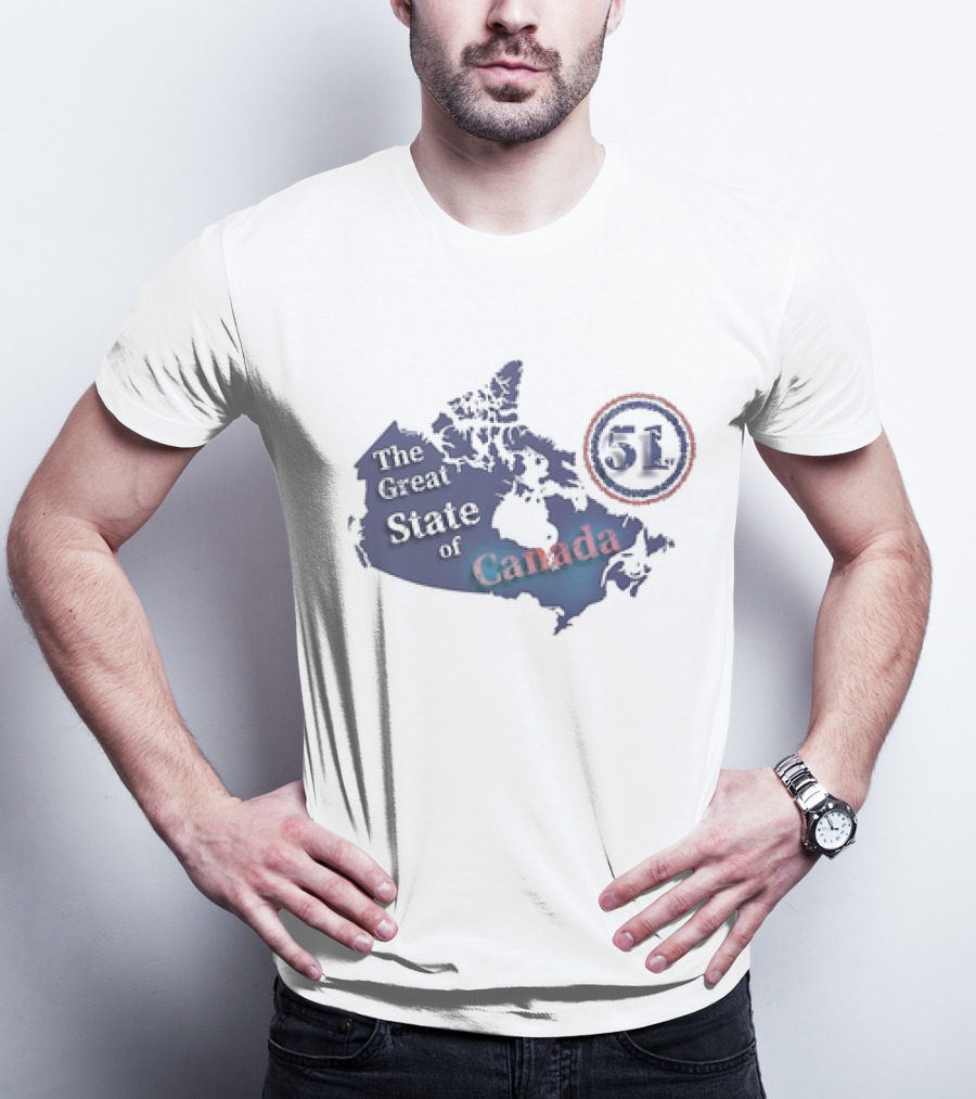 The Great State Of Canada 51st State Map T-Shirt