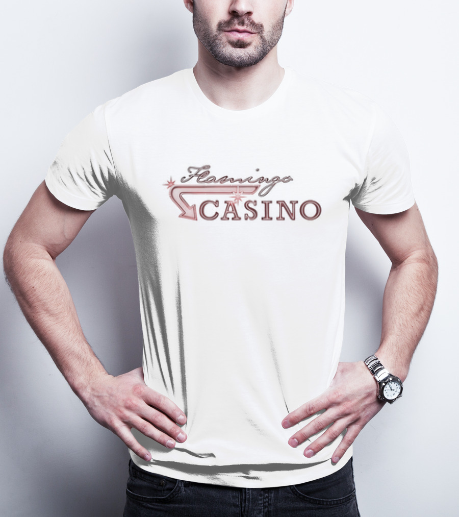 Flamingo Casino I Love Gambling Retro Casino T-Shirt