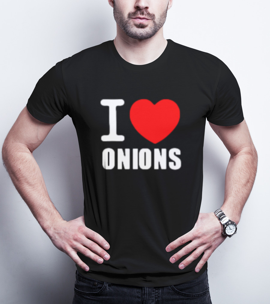 I Heart Onions Retro Love T-Shirt