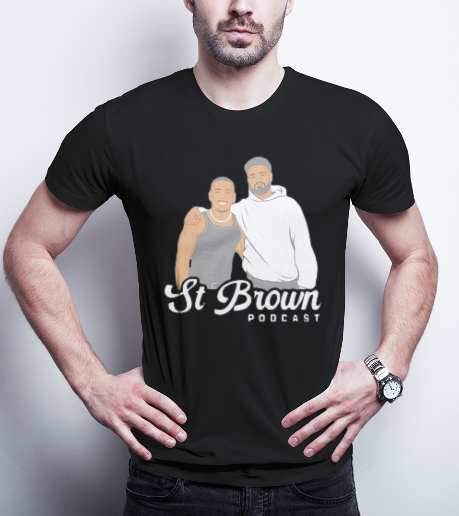 St Brown Podcast Cartoon T-Shirt