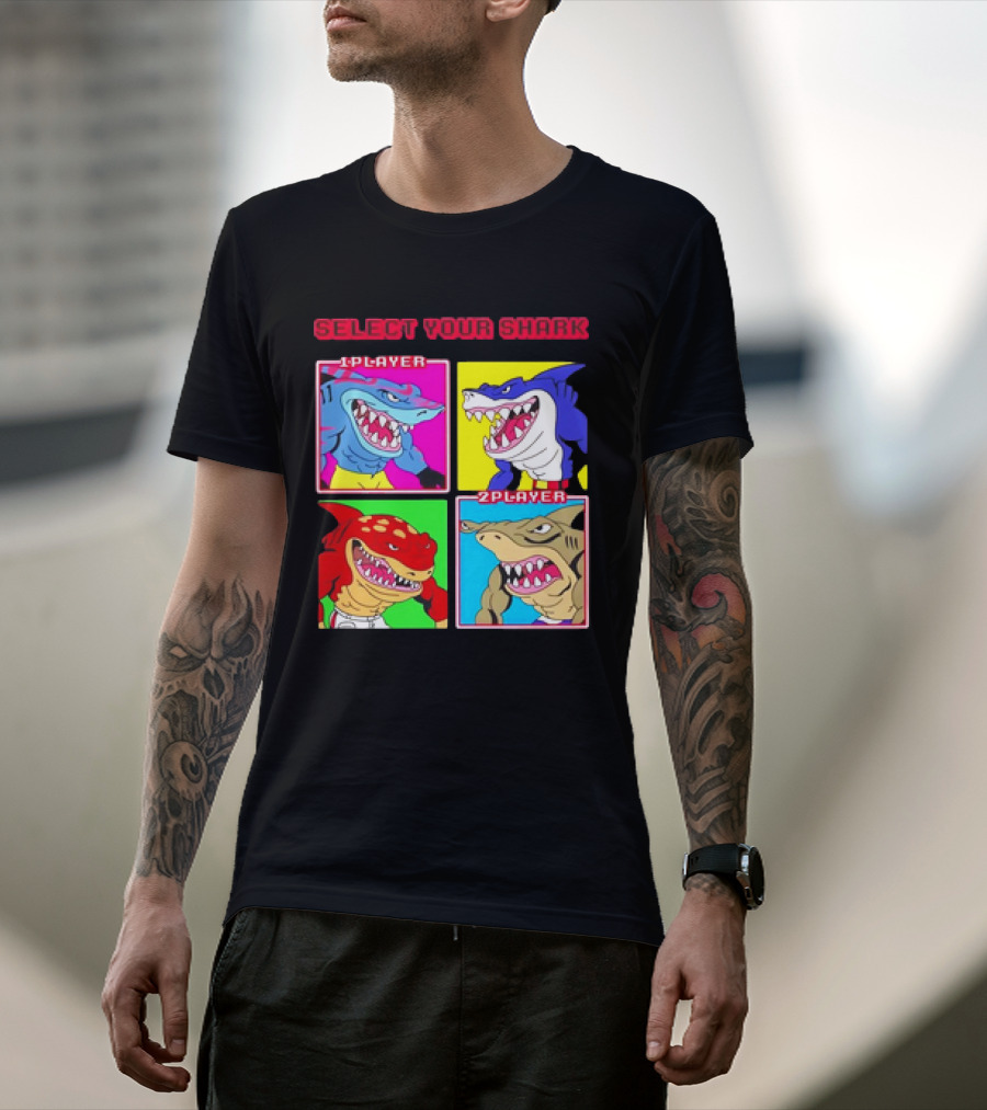 Street Sharks Select Your Shark Player Screen T-Shirt