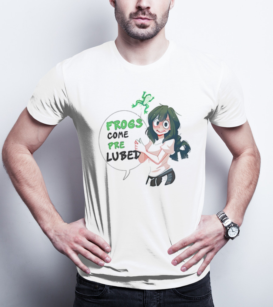 Frogs Come Pre Lubed Meme Character Speech Bubble T-Shirt