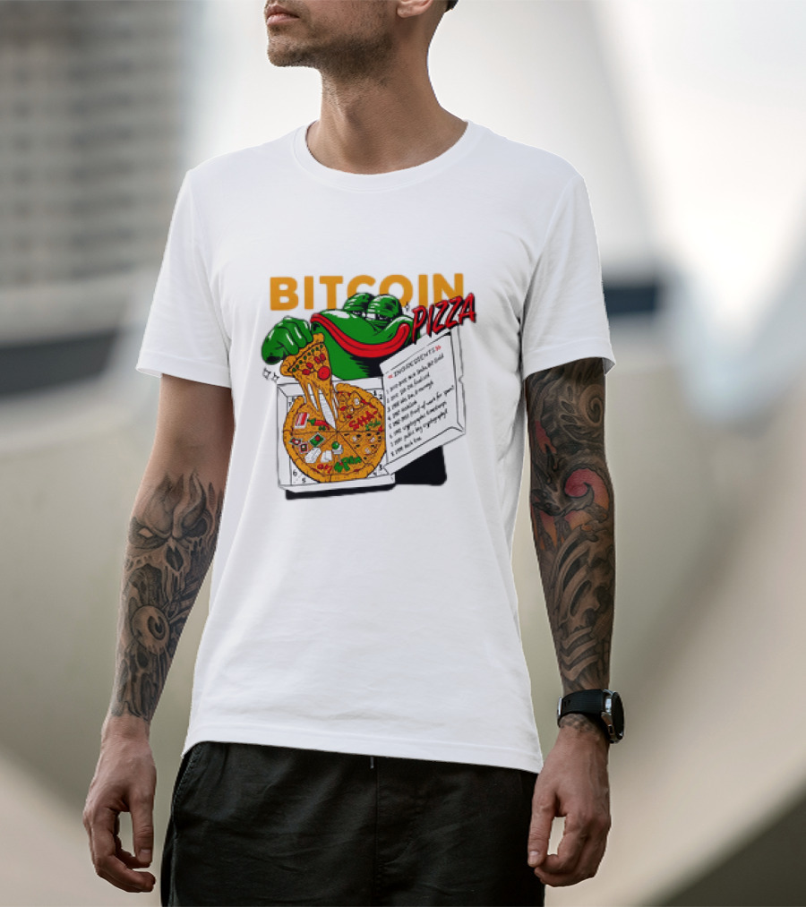Bitcoin Pizza Frog Meme T-Shirt