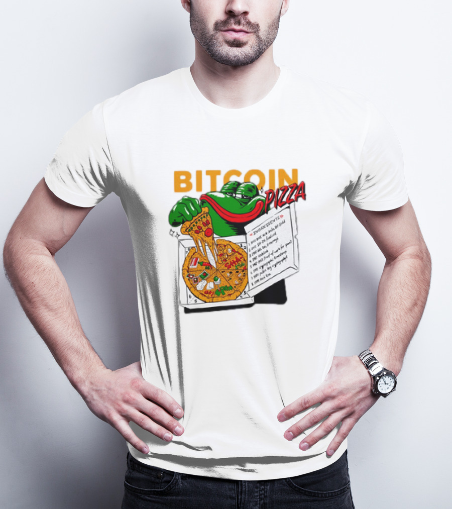 Bitcoin Pizza Frog Meme T-Shirt
