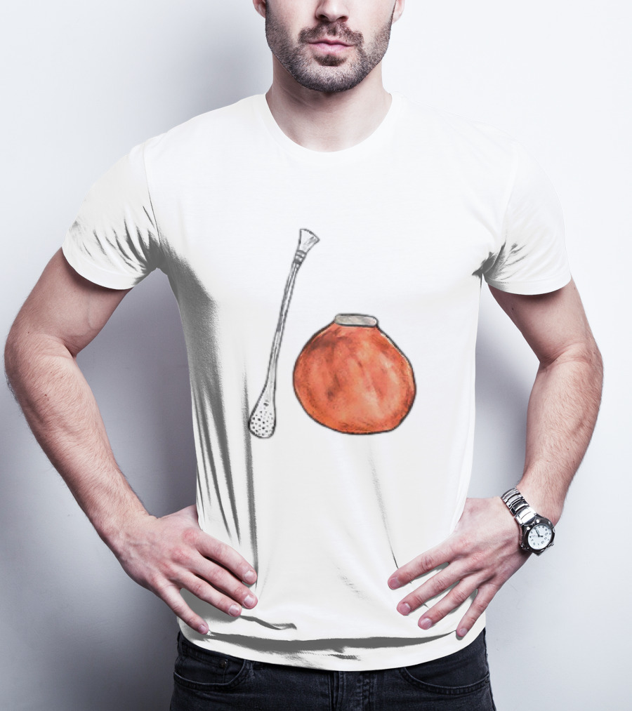 Matte And Bombilla Classic Gourd And Straw T-Shirt