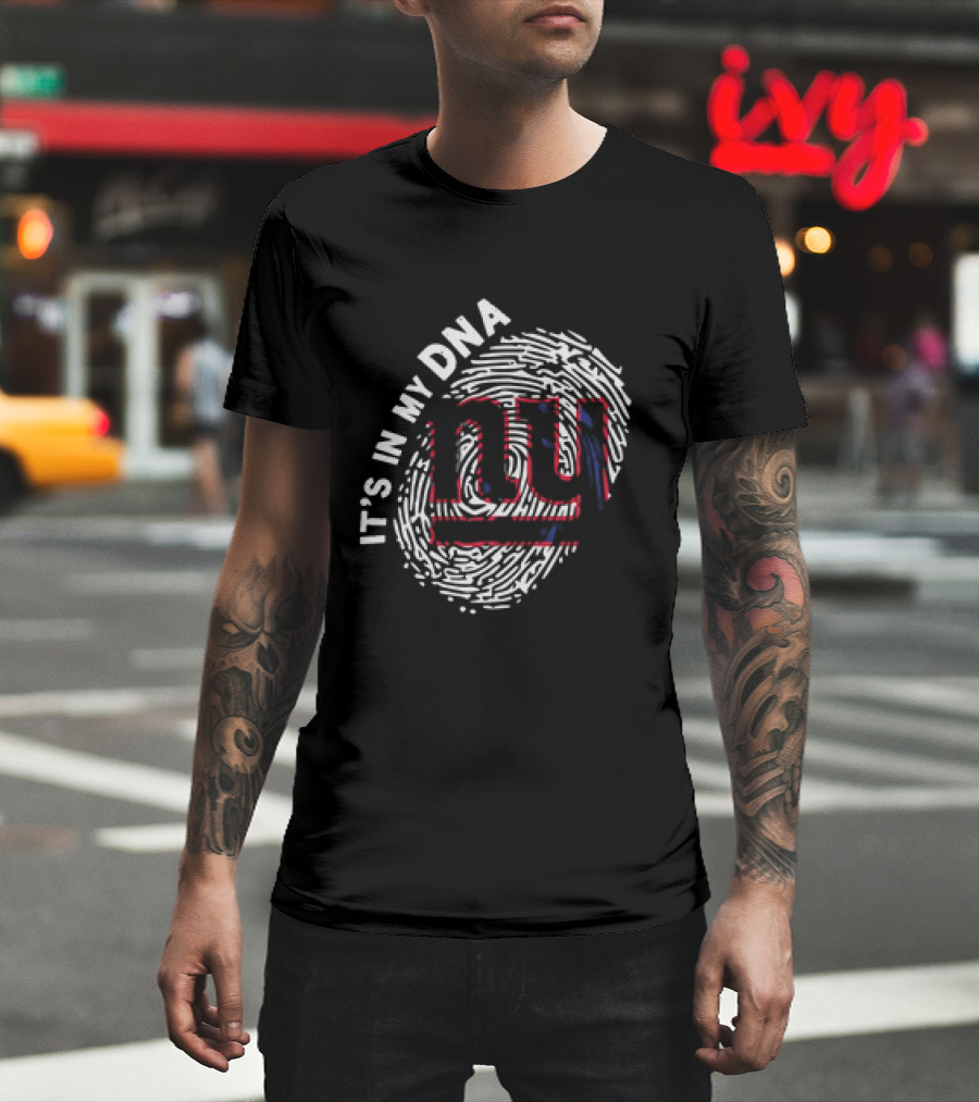 It's In My DNA NY Giants Fingerprint T-Shirt