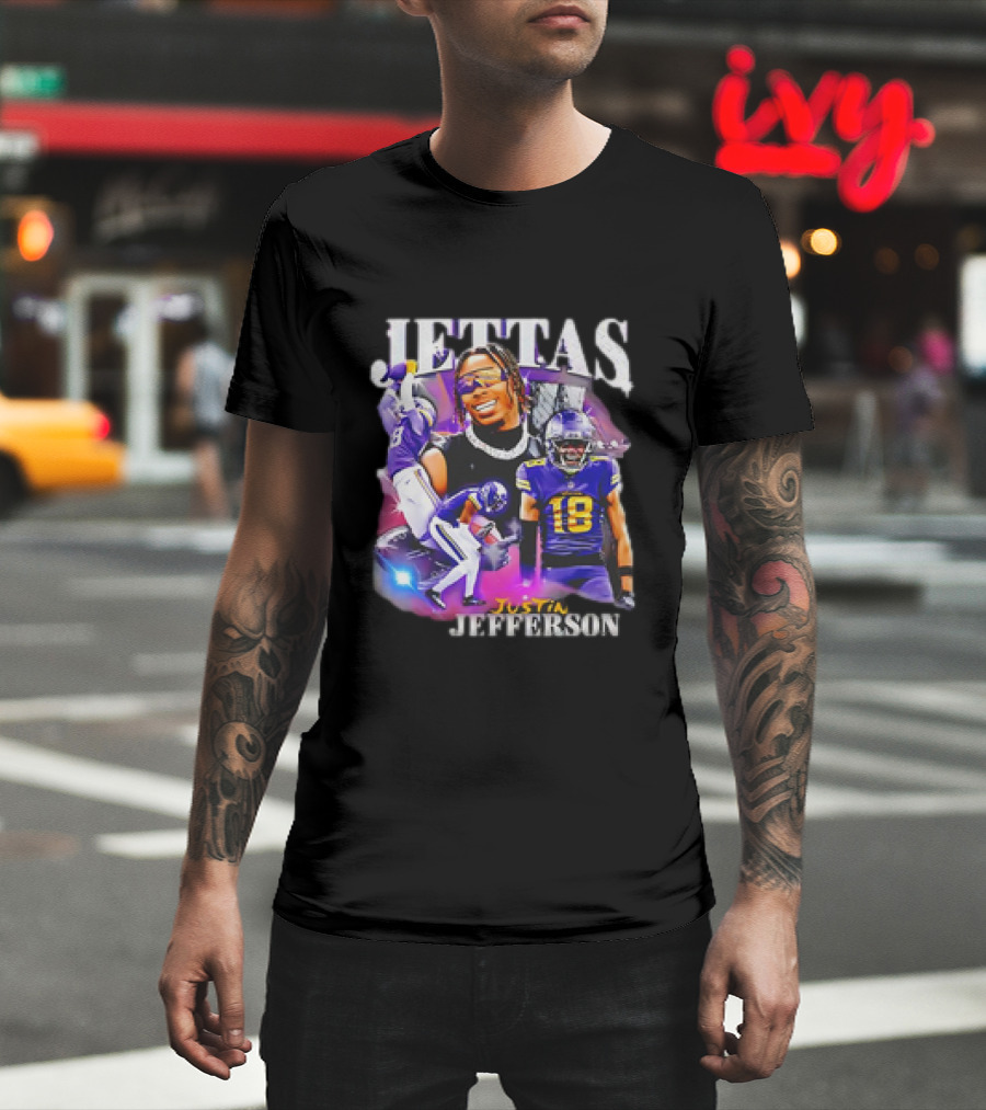 Jettas Justin Jefferson Minnesota Vikings 90s T-Shirt
