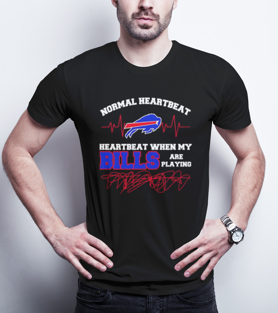 Buffalo Bills Heartbeat When My Bills Are Playing NFL Team Spirit T-Shirt