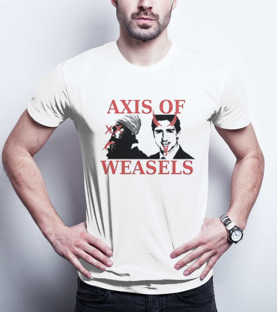 Axis Of Weasels Classic Political Satire Leaders With Devil Horns T-Shirt