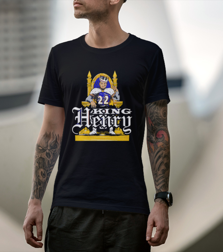 King Henry 22 Baltimore Ravens Throne T-Shirt