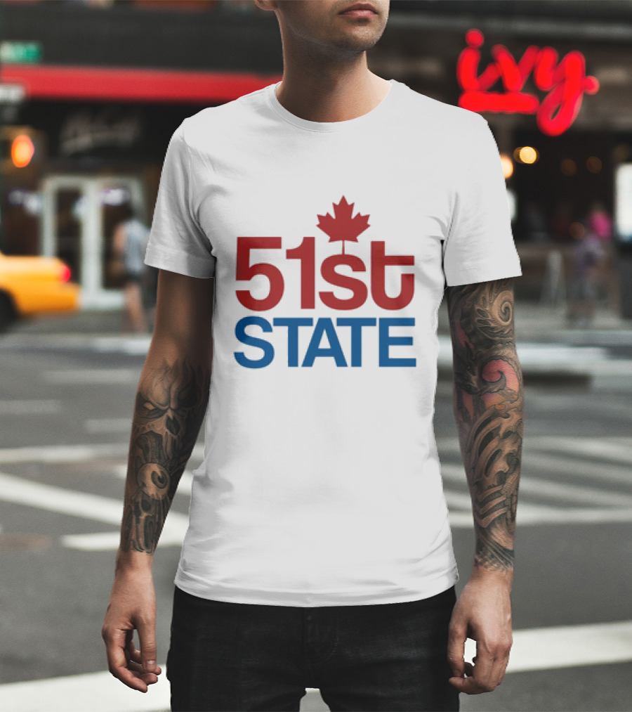 Canada 51st State Maple Leaf T-Shirt