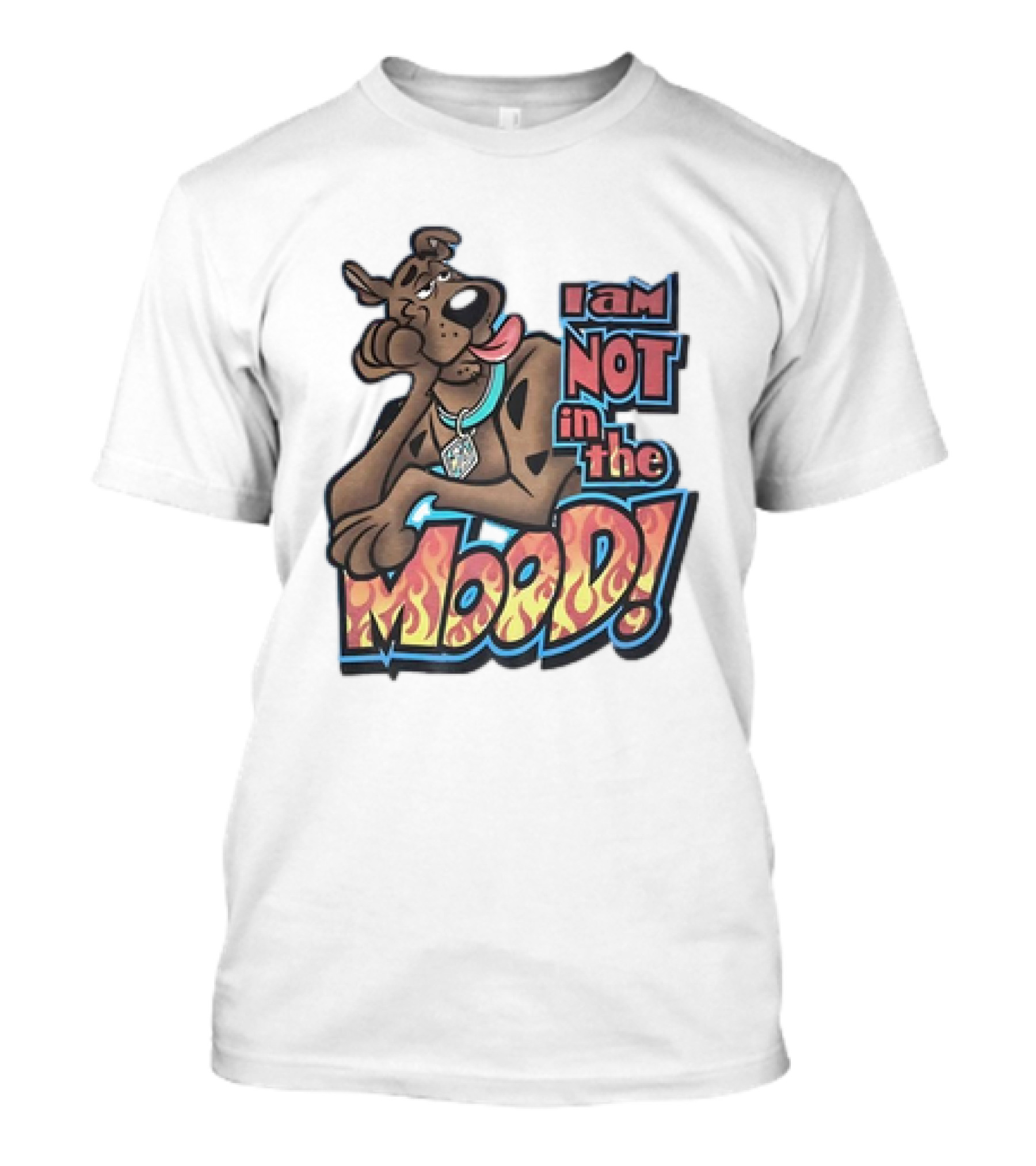 Scooby-Doo I Am Not In The Mood Flame Text T-Shirt