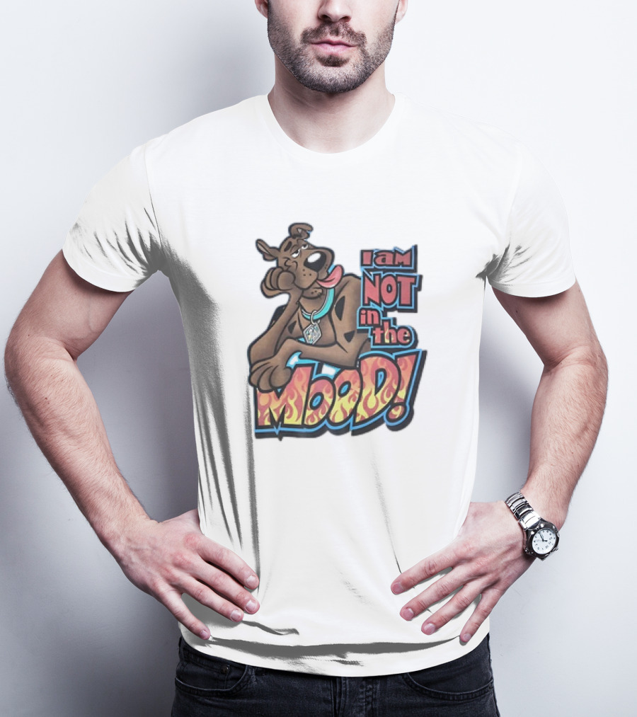 Scooby-Doo I Am Not In The Mood Flame Text T-Shirt