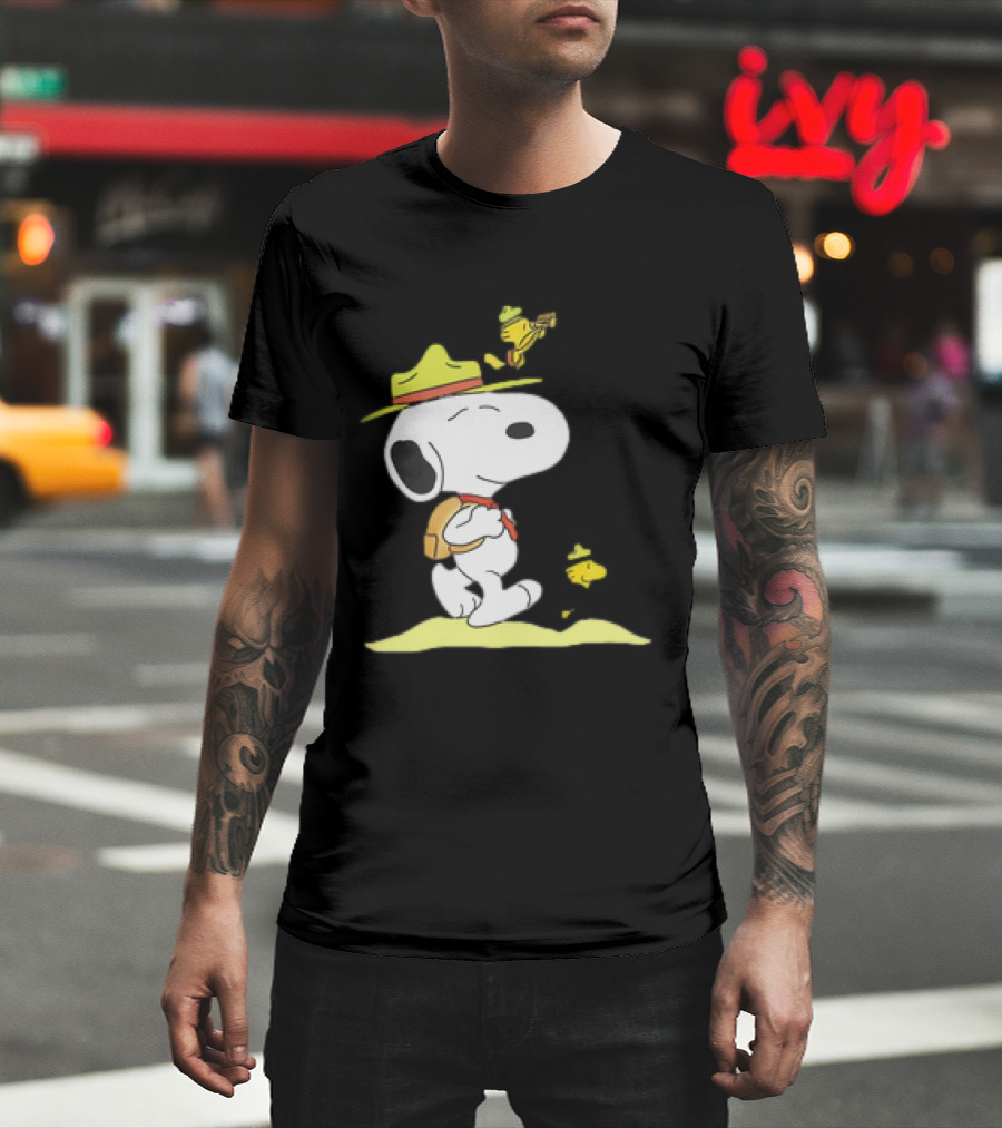 Snoopy And Woodstock Exploring Adventure Trail T-Shirt