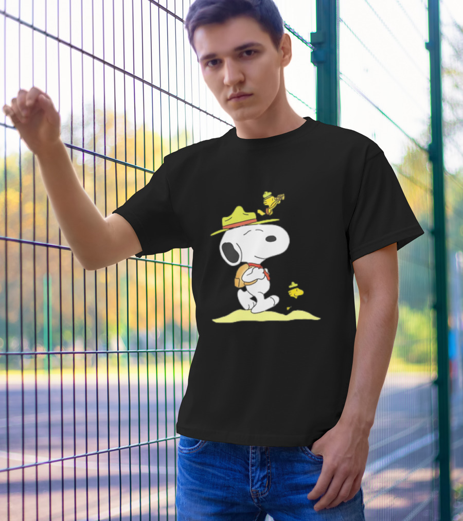 Snoopy And Woodstock Exploring Adventure Trail T-Shirt