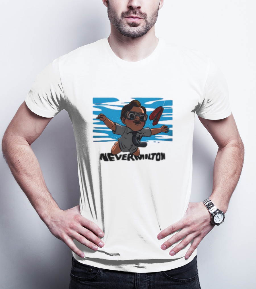 Milton Waddams Nevermilton Nirvana Nevermind Parody Office Space Mashup T-Shirt