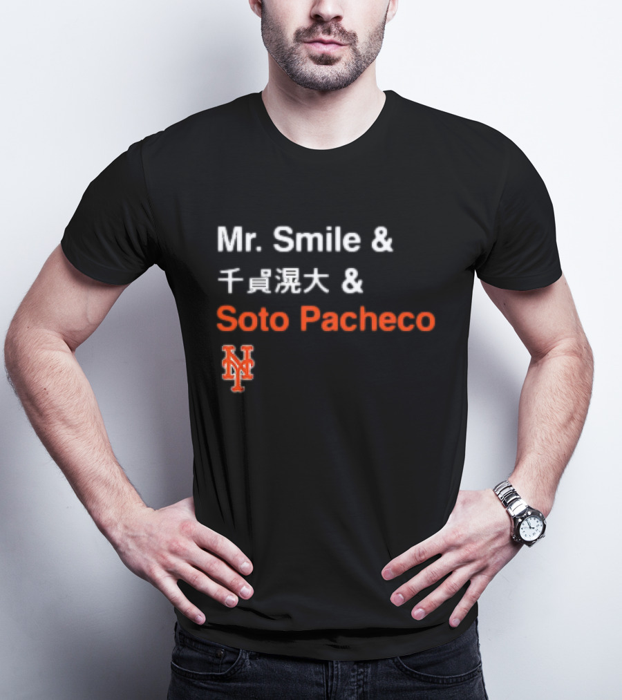 Mr. Smile New York Mets Logo Soto Pacheco T-Shirt