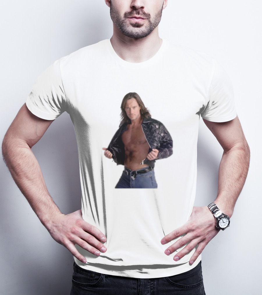 The Night's Kevin Sorbo In Classic Tough-Guy Leather Look T-Shirt