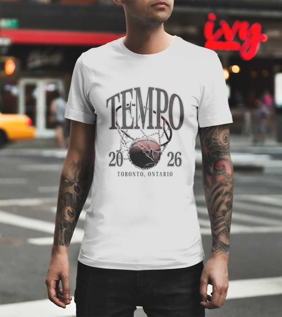 Toronto Tempo Basketball 2026 Toronto Ontario Tempo Basketball Hoop T-Shirt