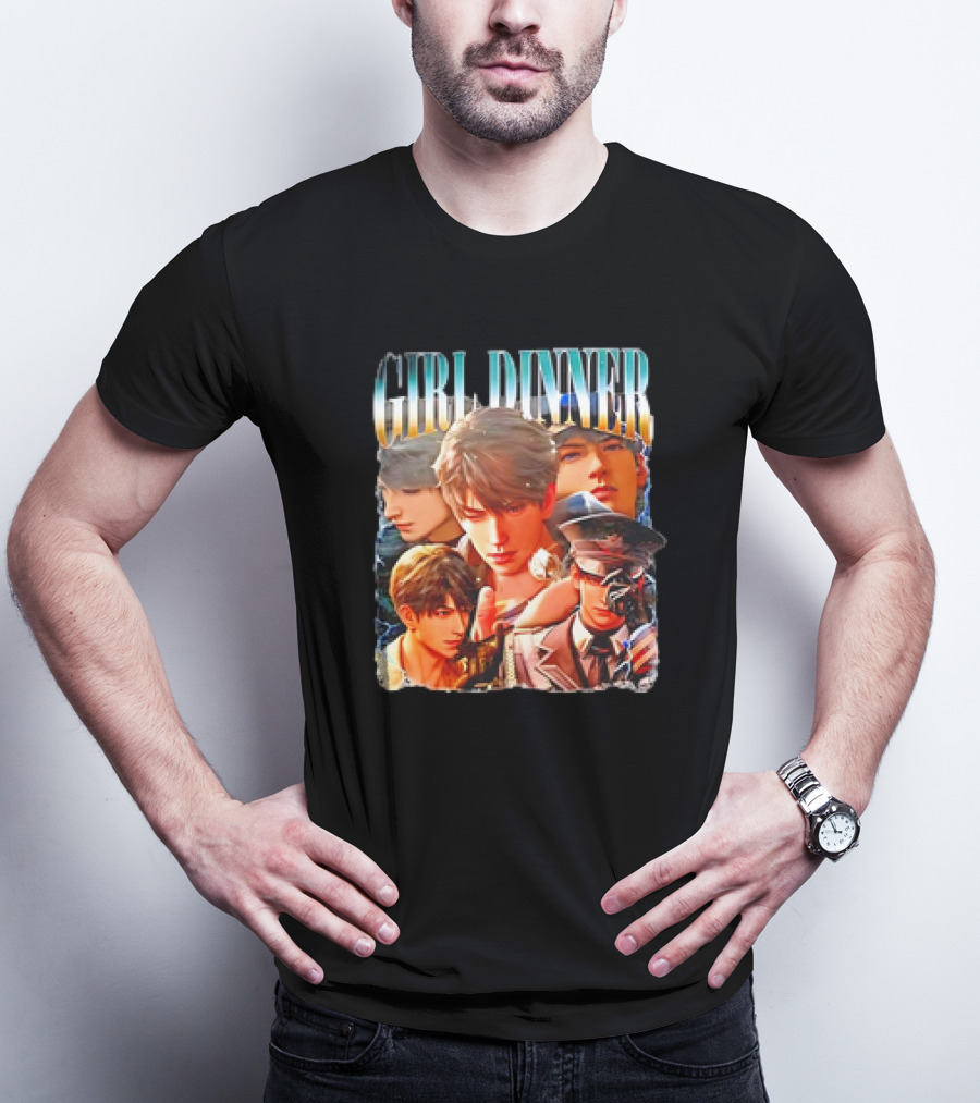 Girl Dinner Caleb Love Deepspace Anime Collage T-Shirt