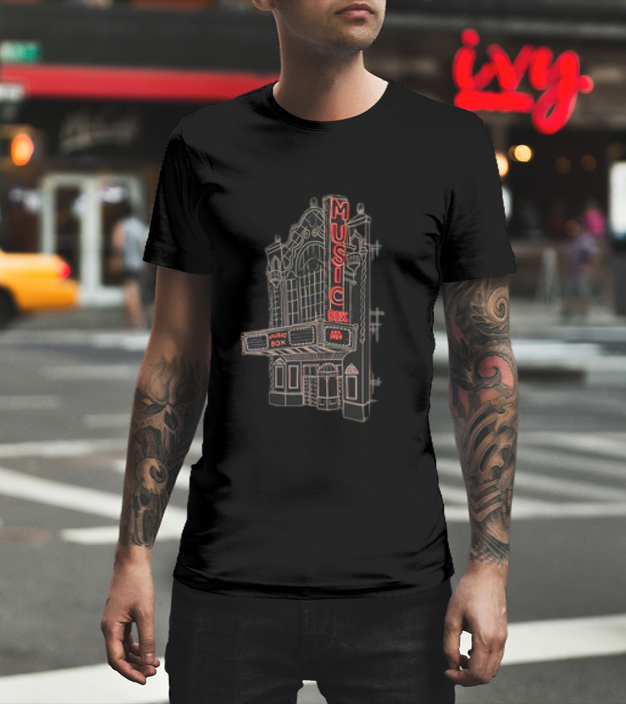 Music Box Theater Neon Sign Est 1929 T-Shirt