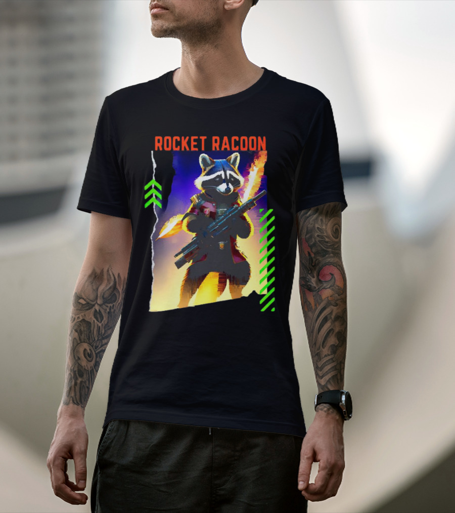 Rocket Raccoon Guardians Of The Galaxy Vol 3 Character T-Shirt